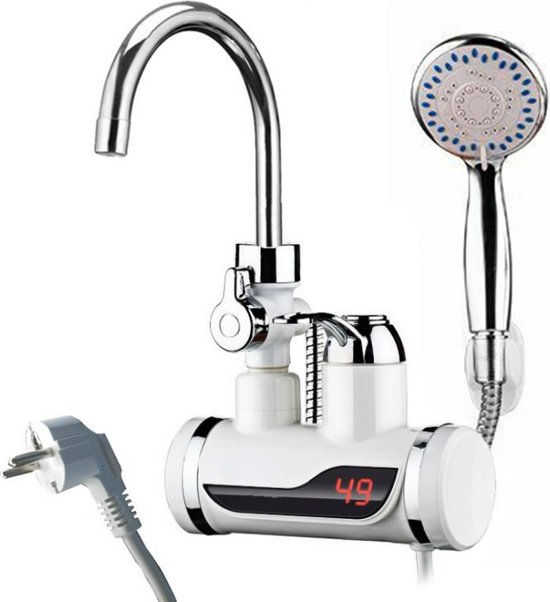 mini waterverwarmer met lcd- display - wandmontage | bol.com