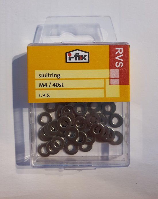 Sluitring M4 / 40 stuks rvs | bol