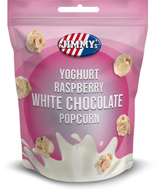 Jimmy's popcorn - Yoghurt Raspberry - 12 x 120 gram | bol
