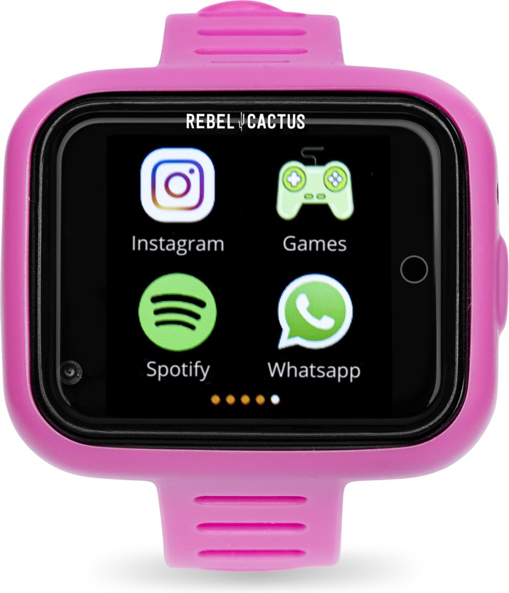 Rebel Cactus Play (Roze) - Kindersmartwatch - Belhorloge - GPS tracker ...