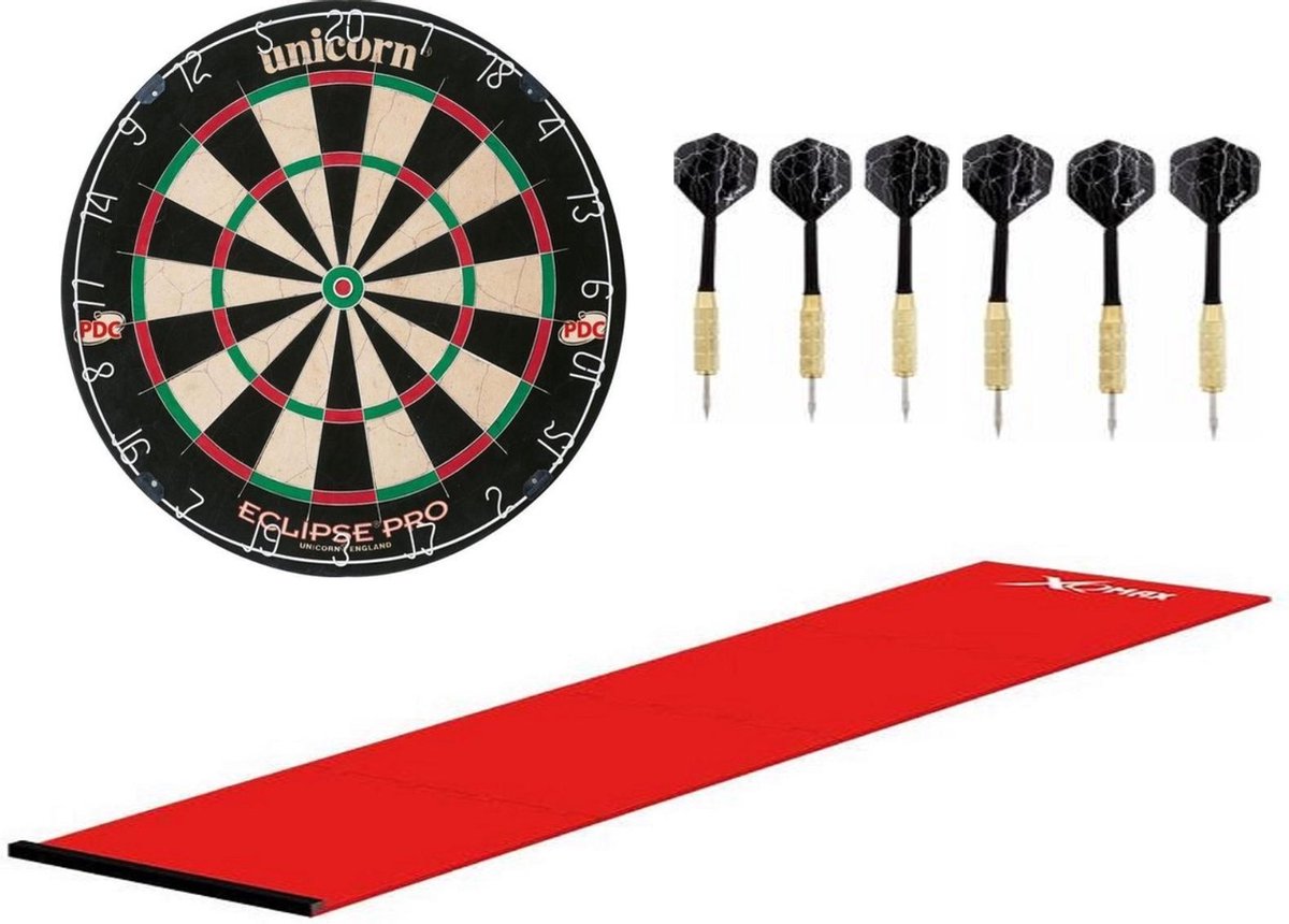 Dartbord Unicorn Set | Incl. Mat & 3 Pijlen | bol.com