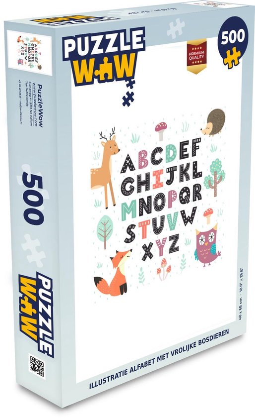 Puzzle 500 pièces Illustration de l'alphabet - Illustration de l ...