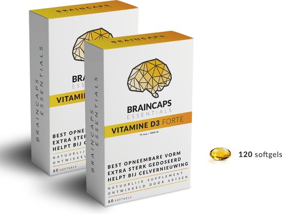 Braincaps Vitamine D3 Forte - Best opneembare vorm - Extra sterk ...