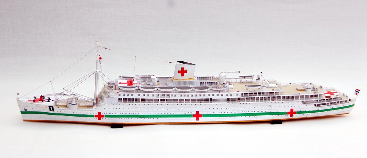 Modelbouw, bouwplaat ms Oranje, als hospitaalschip, schaal 1/250 | bol