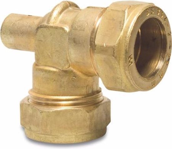 Bonfix Ontluchter knie 90° messing 15 mm knel KIWA | bol