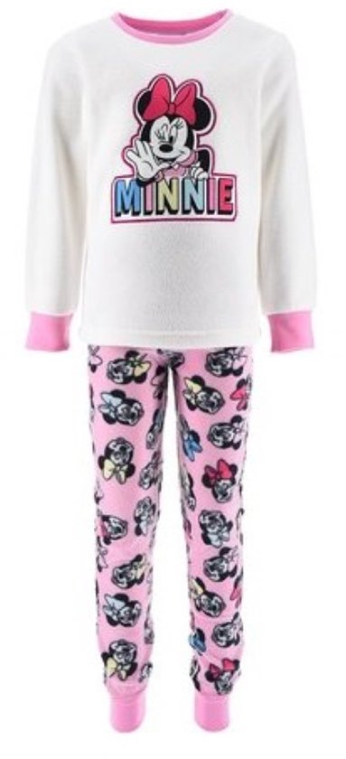 Minnie Mouse pyjama - Maat 98 - Disney - Fleece - Meisjespyjama - Crème ...