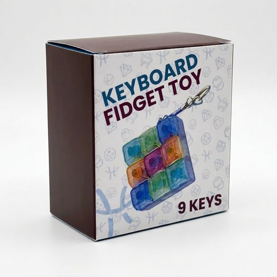 Keyboard Fidget Toy Clicker met LED Verlichting – Toetsenbord Fidget ...