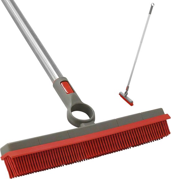 Rubberen Vloerborstel met Rakel 29,2 cm - Haren Verwijderen van Tapijt ...