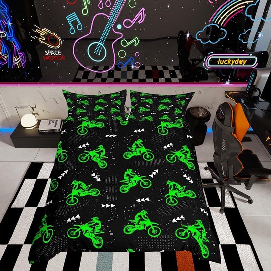 Dekbedovertrekset Motorcross Jongens - Stoer Fiets-, Crossmotor Design ...