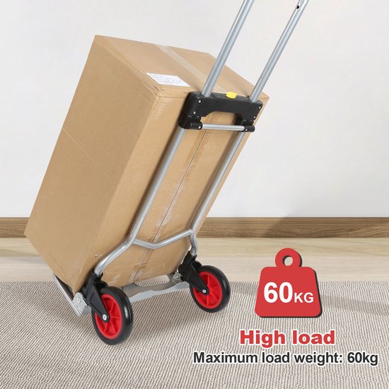 Steekwagen Opvouwbaar Staal- 60 kg Draagvermogen - Transportwagen ...