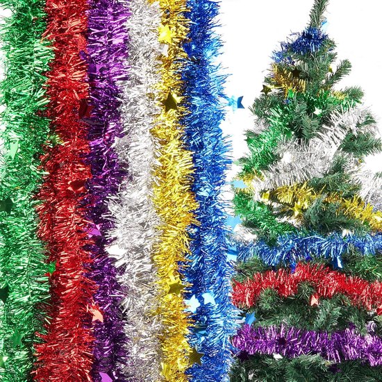 6x Luxe Kerstslinger Kerstdecoratie voor Binnen en Buiten - 12 Meter ...