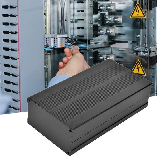 Aluminium Behuizing voor Elektronica PCB Projectdoos Zwart 55x106x200mm ...