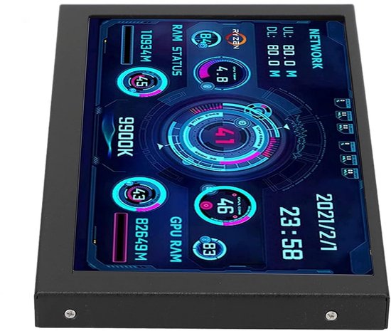 5 Inch IPS Mini PC Scherm voor Systeem Monitoring (CPU, GPU, RAM) - USB ...