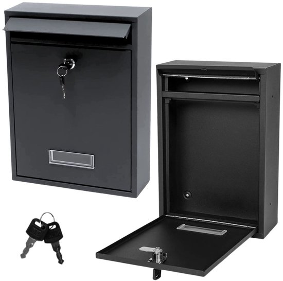 Lean Toys Brievenbus Voor Post - Van Gegalvaniseerd Staal - Zwart ...