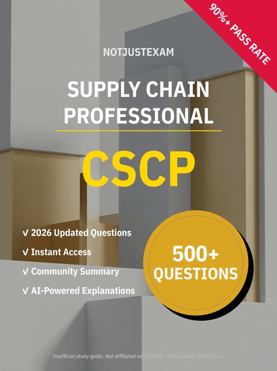 CSCP Supply Chain Professional 500+ Practice Questions APICS Study ...