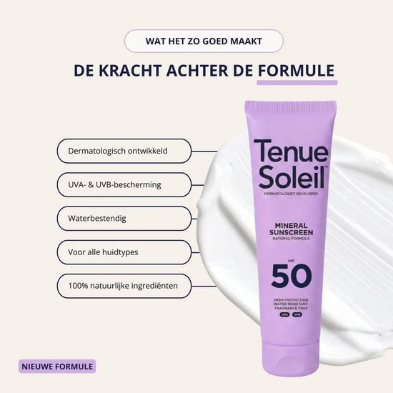 Tenue Soleil Minerale Zonnecrème SPF 50 - 100 ml | bol