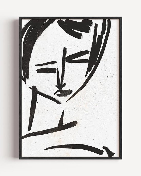 Minimalistische Portretposter - Poster 80x120 cm - Sfeervolle ...