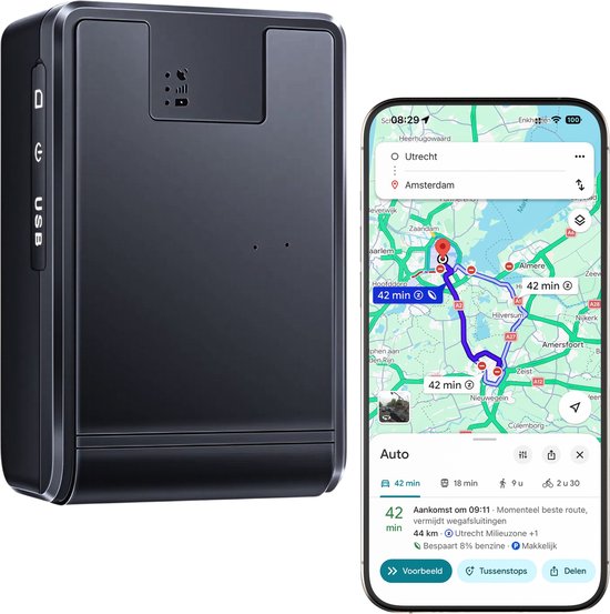 Snapline GPS-Tracker Zonder Abonnement – Q2 GPS-Tracker Auto, Fiets ...