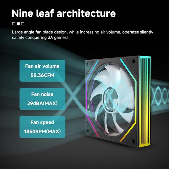120mm ARGB PC Ventilator met Infinity Mirror Effect - PWM Stille ...