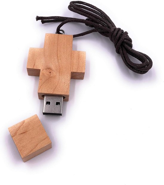 Houten Kruis USB-stick Geheugenstick in Diverse Capaciteiten | bol
