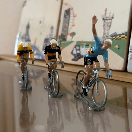 Bernard & Eddy Miniatuur Wielrenners Belgische trui - Handgeschilderd ...