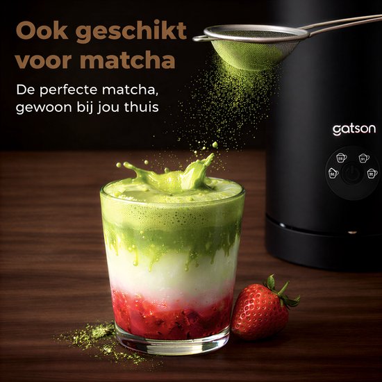 Gatson Elektrische Melkopschuimer - Warm & Koud Schuim - PFAS Vrij - 4 ...