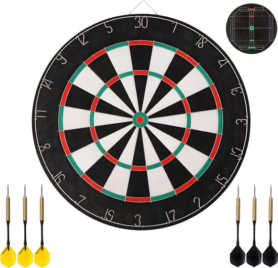 Lomera Dartbord - Dartbord Met Pijlen - Dartbord Set - Dartset ...