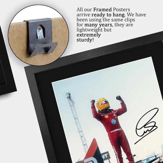 Ingelijste Formule 1 Racefans Poster met Gedrukte Handtekening - A3 | bol