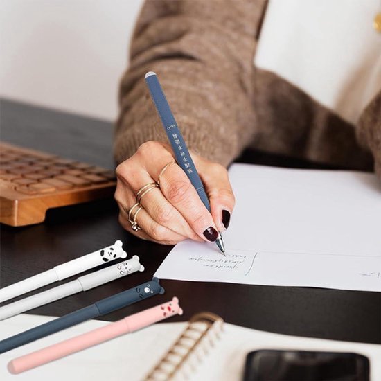 Uitwisbare gelpennen set met Kawaii cartoon dierenmotief - 20 stuks | bol