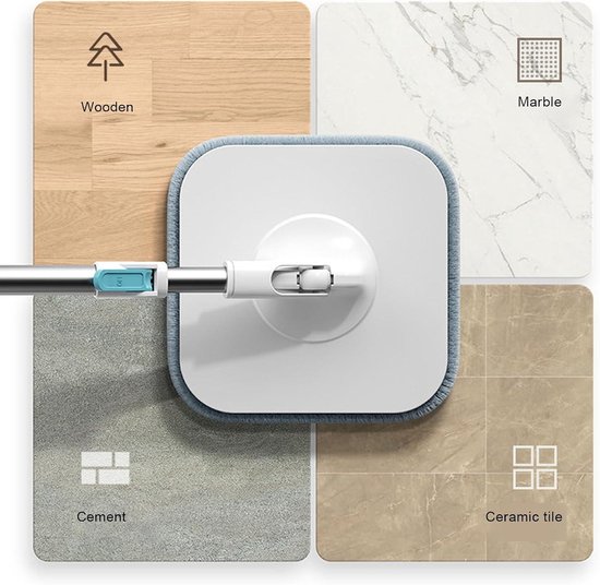 Dweil en Emmer Set - Vuilwaterscheiding - 360 Graden Draaiende Dweil ...