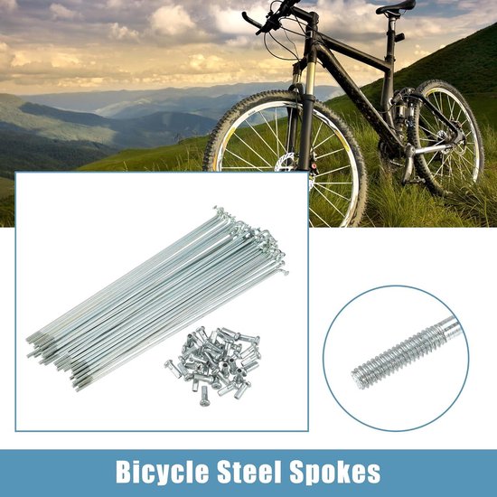 Allecta - Fiets spaken - Staal - Gebogen - Fietswiel - Nippels - 14G ...