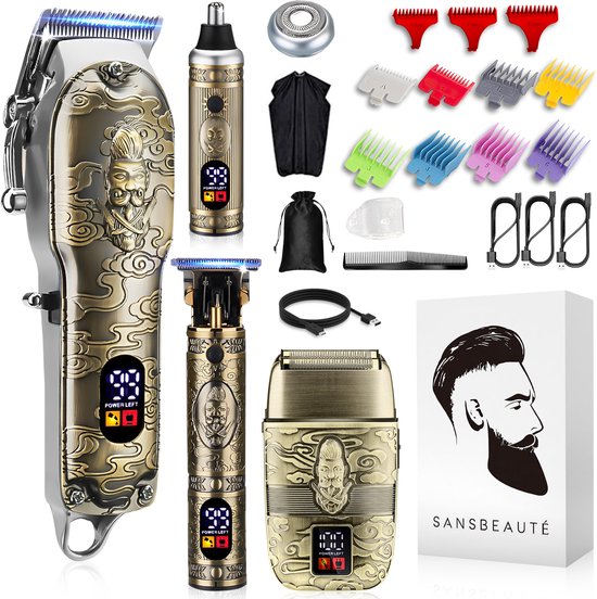 Professionele Draadloze 5-in-1 Tondeuse met Foil Shaver - Sansbeauté ...