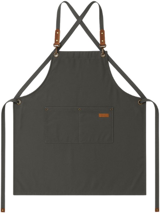 Schort - Keukenschort - Unisex - Canva - Donker Grijs | bol