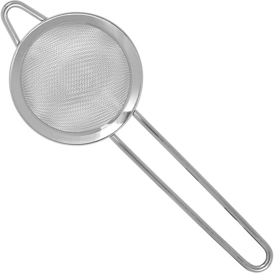 Fijne zeef - roestvrij staal - 8 cm - multifunctioneel | bol