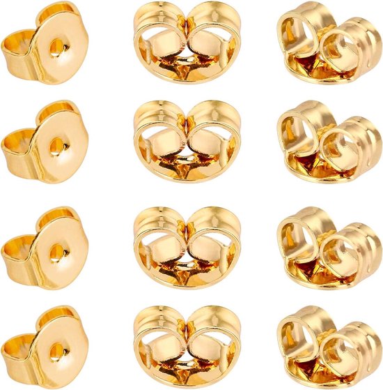 Stud Ear Lock 12 stuks/6 paar Gouden Vervangende Oorbel Sluitingen ...