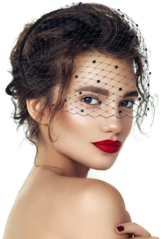 Mesh hoofdband - hoofddeksel - vintage sluier - dames sluier - mesh ...