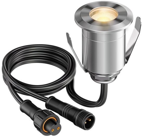 LED inbouw terrasverlichting – 32mm – 0.8 Watt – 2900K – RVS | bol