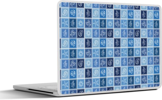 Laptop sticker - 14 inch - Zee - Kust - Zomer - Blauw - 32x5x23x5cm ...