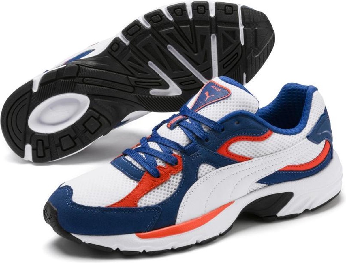 PUMA Axis Plus SD Sneakers Unisex - Puma White-Galaxy Blue-Cherry ...