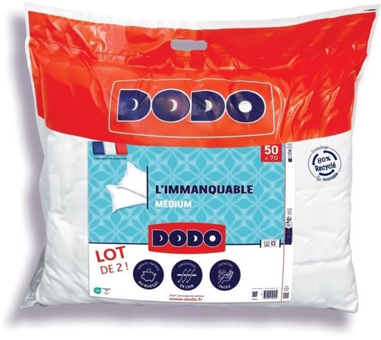 DODO - Set van 2 kussens - DE ONMISBARE - 50 x 70 cm - Wit | bol