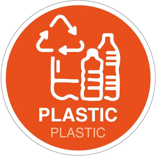 Plastic afval sticker - 40 cm | bol