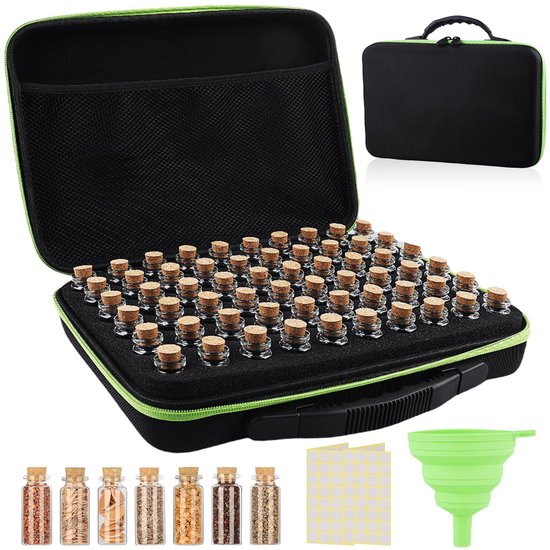 Opbergdoos voor zaden, 60 vakken, opbergdoos, zaadorganizer met tas ...