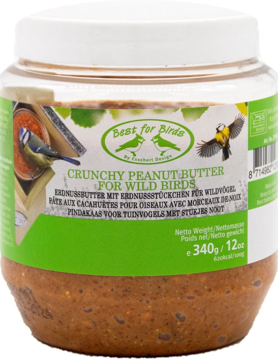 Esschert Design - Pindakaas voor tuinvogels - 340gr - kunststof pot | bol