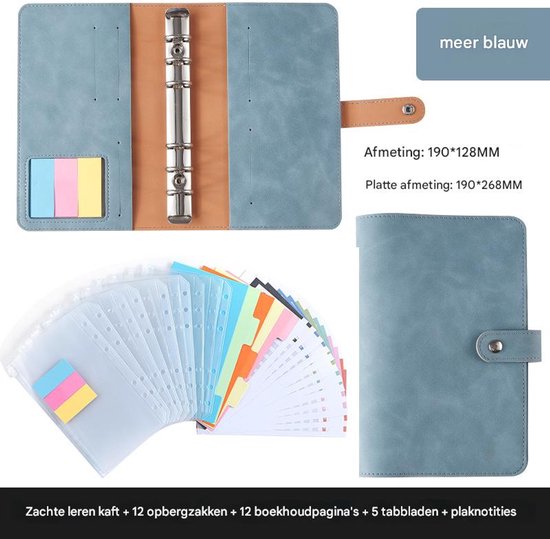 A6 Budget Binder - A6 Leren Binder Notitieboek - Perfect voor ...