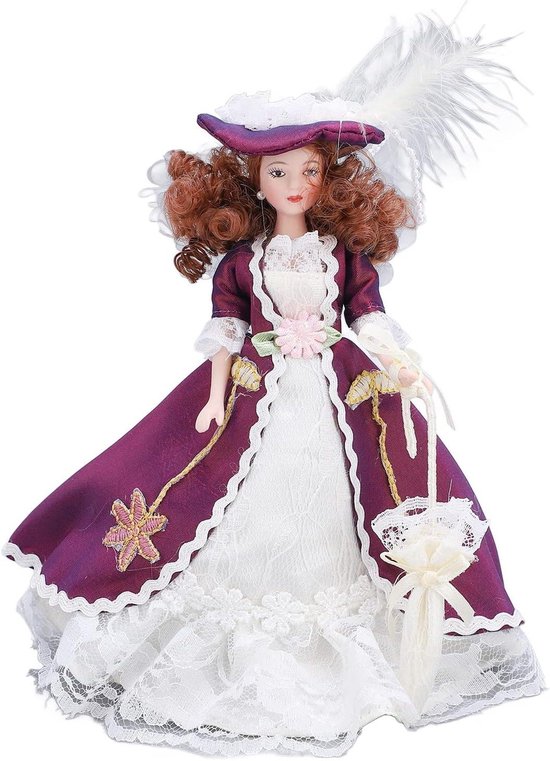 Allecto Plus - Victoriaanse dame met donker paarse rok en hoed - DIY ...