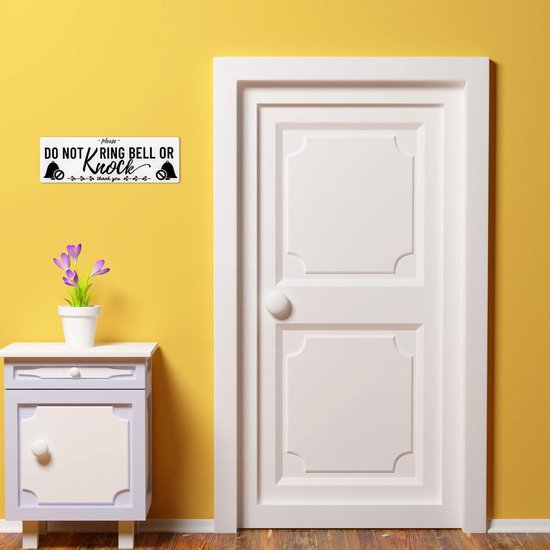 Allecto Plus - Acryl Niet Kloppen Deurbel Bord (2 stuks) - Voordeur ...