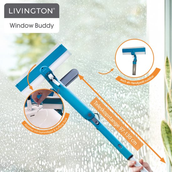 Livington Window Buddy - 2 Stuk - Raamreiniger - Ruitenwisser met ...