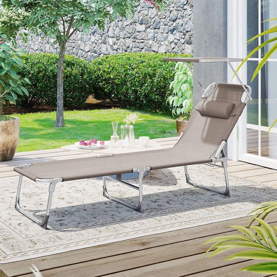 ACAZA Ligbed Tuin - Ligstoel Tuin - Zonnebed - Stretcher - Ligzetel ...