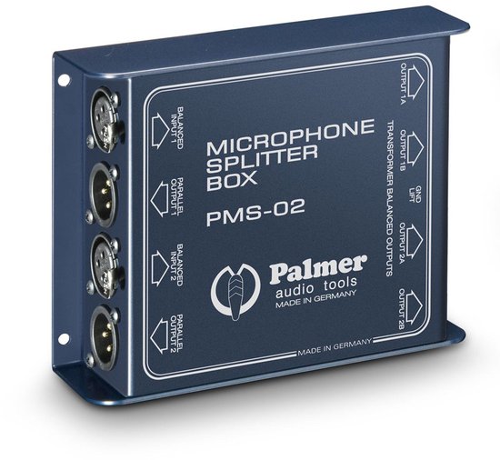 Palmer PMS 02 microfoon Split Box 2-kanaal - Signaalsplitter | bol