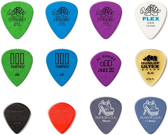 Dunlop PVP113 Electric Variety Plectrum 12-Pack - Plectra, light / medium, mix van 12... | bol
